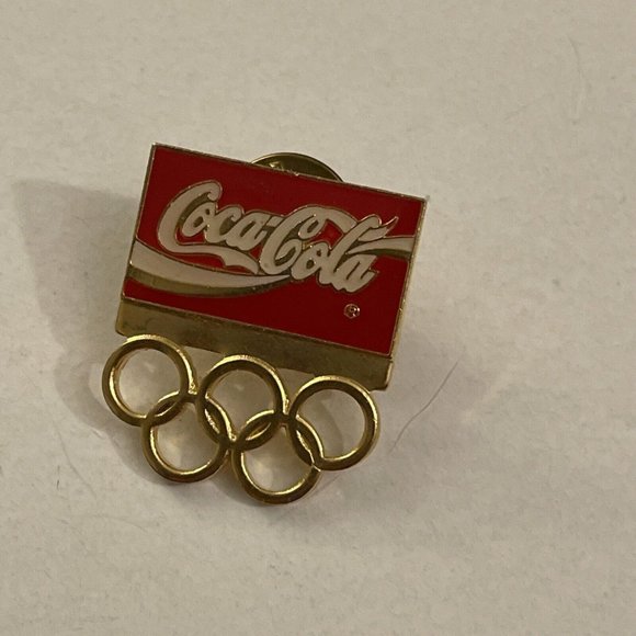 Other | Coca Cola Gold Rings Olympics Pin Pinback Pb17a | Poshmark